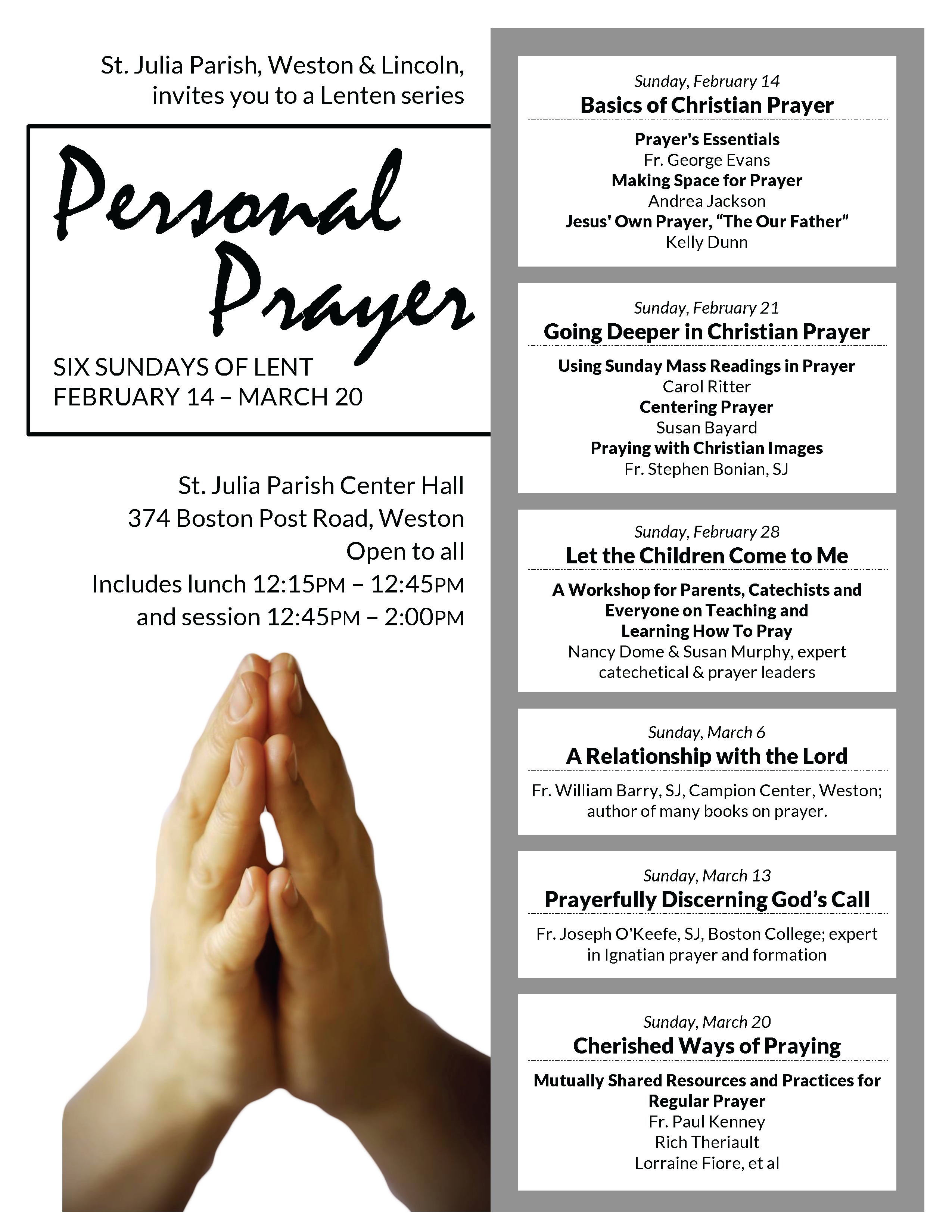 Lenten Presentations On Personal Prayer Lenten Presentations On Personal Prayer
